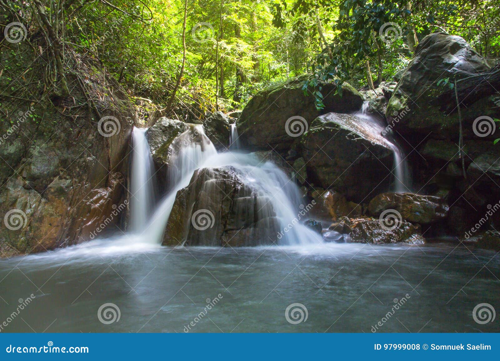 Beautiful Small Waterfall in the Wild,nature Stock Photo - Image of ...