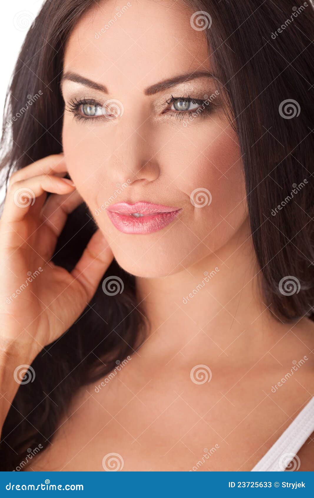 Beautiful Smile With Dimples Stock Image Image Of Hair Pretty 23725633