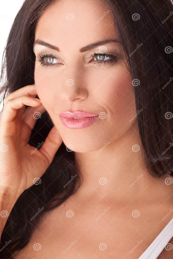 Beautiful Smile with Dimples Stock Image - Image of hair, pretty: 23725633