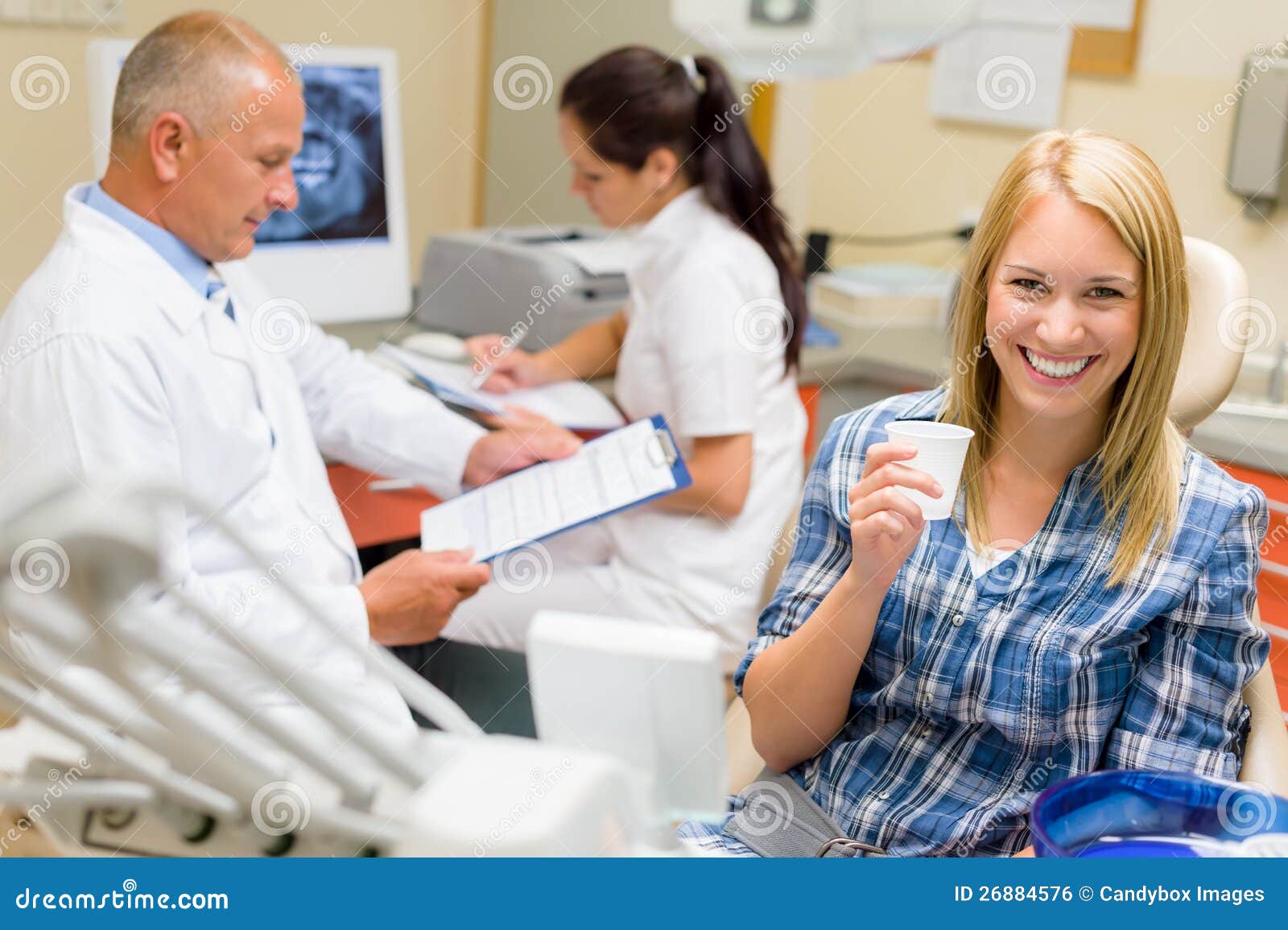 Beautiful Smile Patient at the Dentist Stock Photo - Image of healthy ...