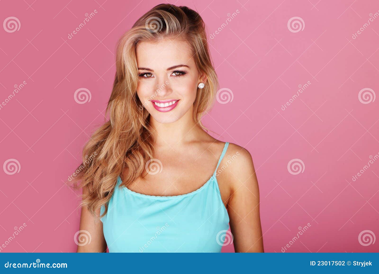 Beautiful Smile from Pretty Blonde Stock Photo - Image of blonde ...