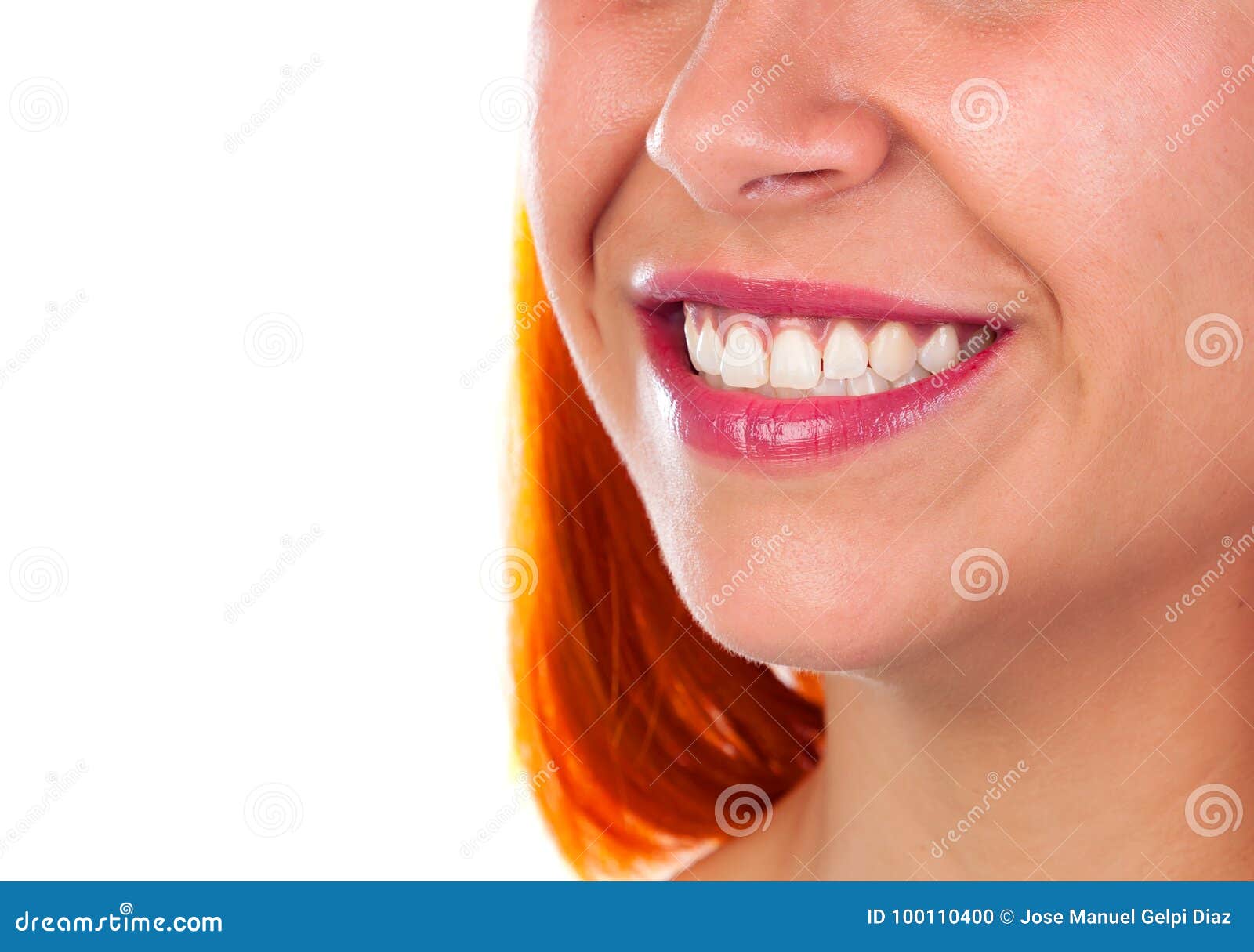 Beautiful Smile of a Redhead Woman Stock Photo - Image of happy, beauty ...