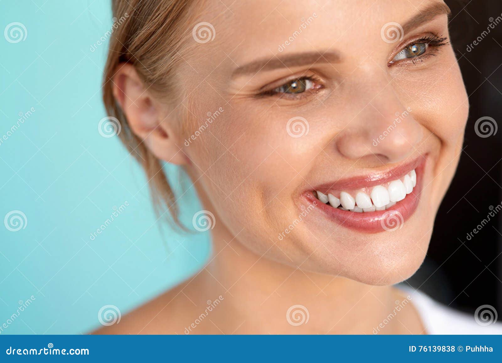 Beautiful Smile. Smiling Woman with White Teeth Beauty Portrait. Stock ... Beautiful Smile. Smiling Woman with White Teeth Beauty Portrait. Stock ...