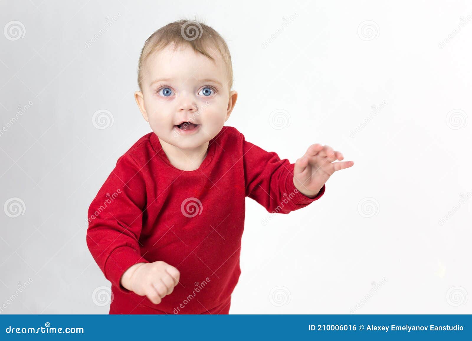 Beautiful Smile and Wide Open Eyes of a Child Stock Photo - Image of ...