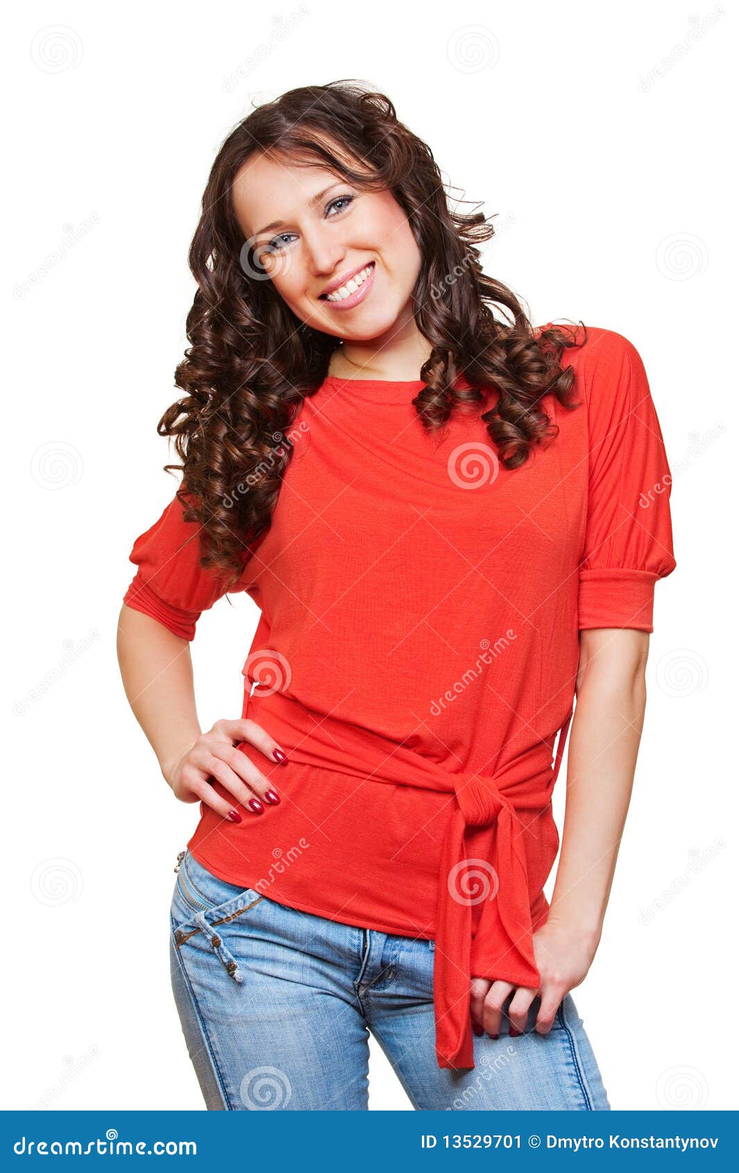 Beautiful smiley woman stock image. Image of attractive - 13529701