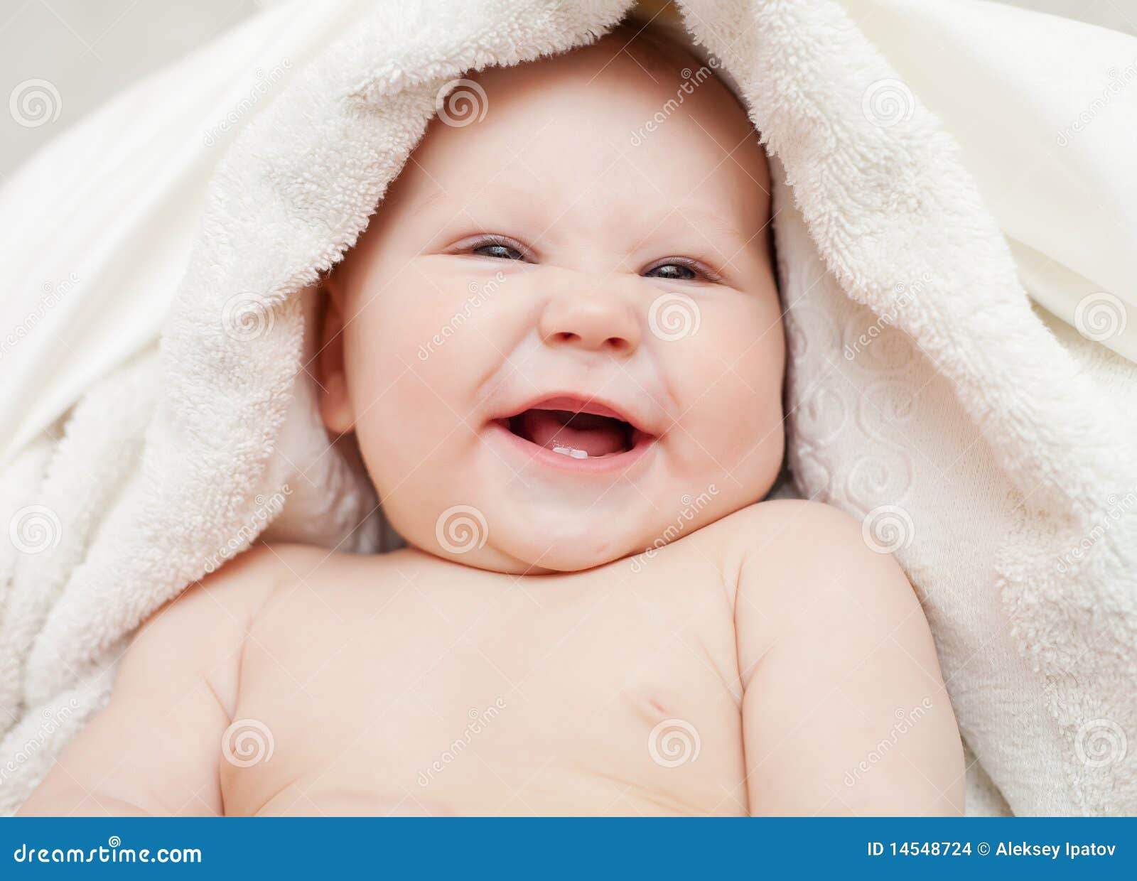 A beautiful smiling baby stock photo. Image of clean - 14548724