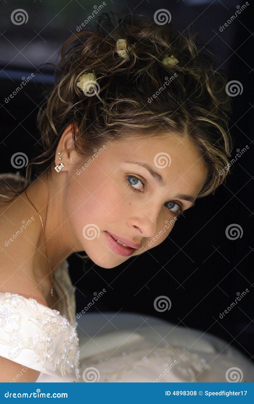 Beautiful smiling bride stock photo. Image of love, dress - 4898308