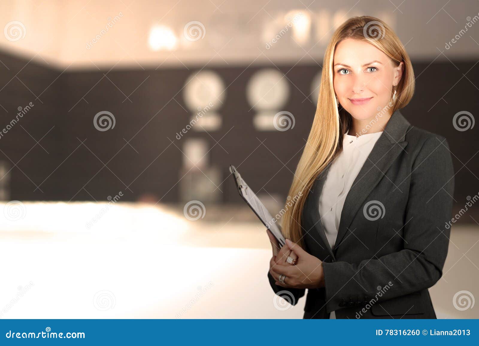 The Beautiful Smiling Business Woman Portrait. Smiling Female ... The Beautiful Smiling Business Woman Portrait. Smiling Female ...