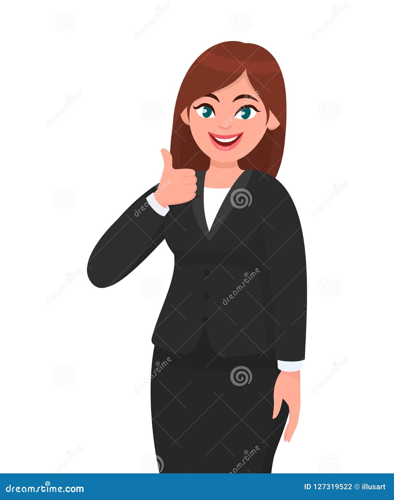 Beautiful Smiling Business Woman Showing Thumbs Up Sign / Gesture. Like ... Beautiful Smiling Business Woman Showing Thumbs Up Sign / Gesture. Like ...