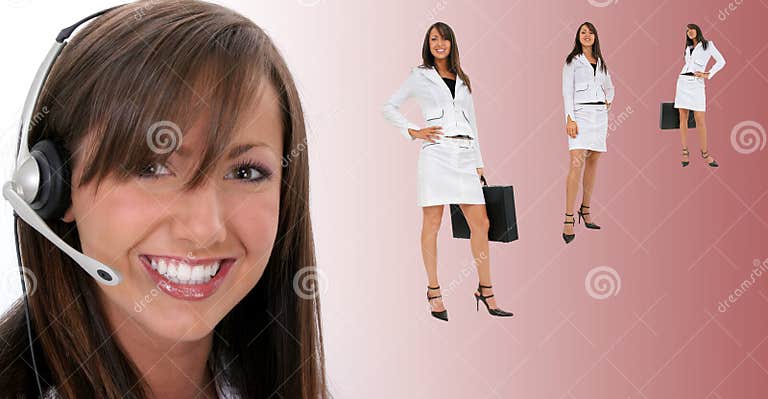 Beautiful Smiling Customer Service Representative Stock Photo - Image ...