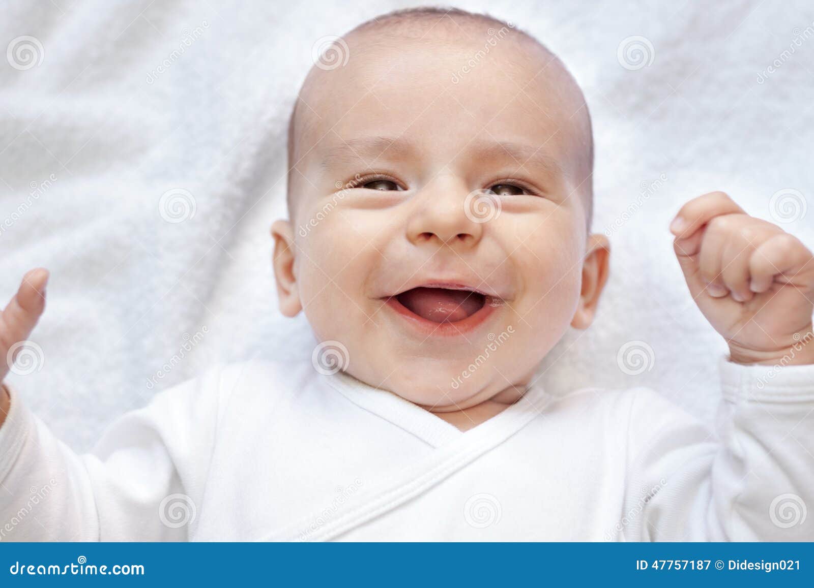 Beautiful Smiling Cute Baby Stock Image - Image of beautiful, child ...