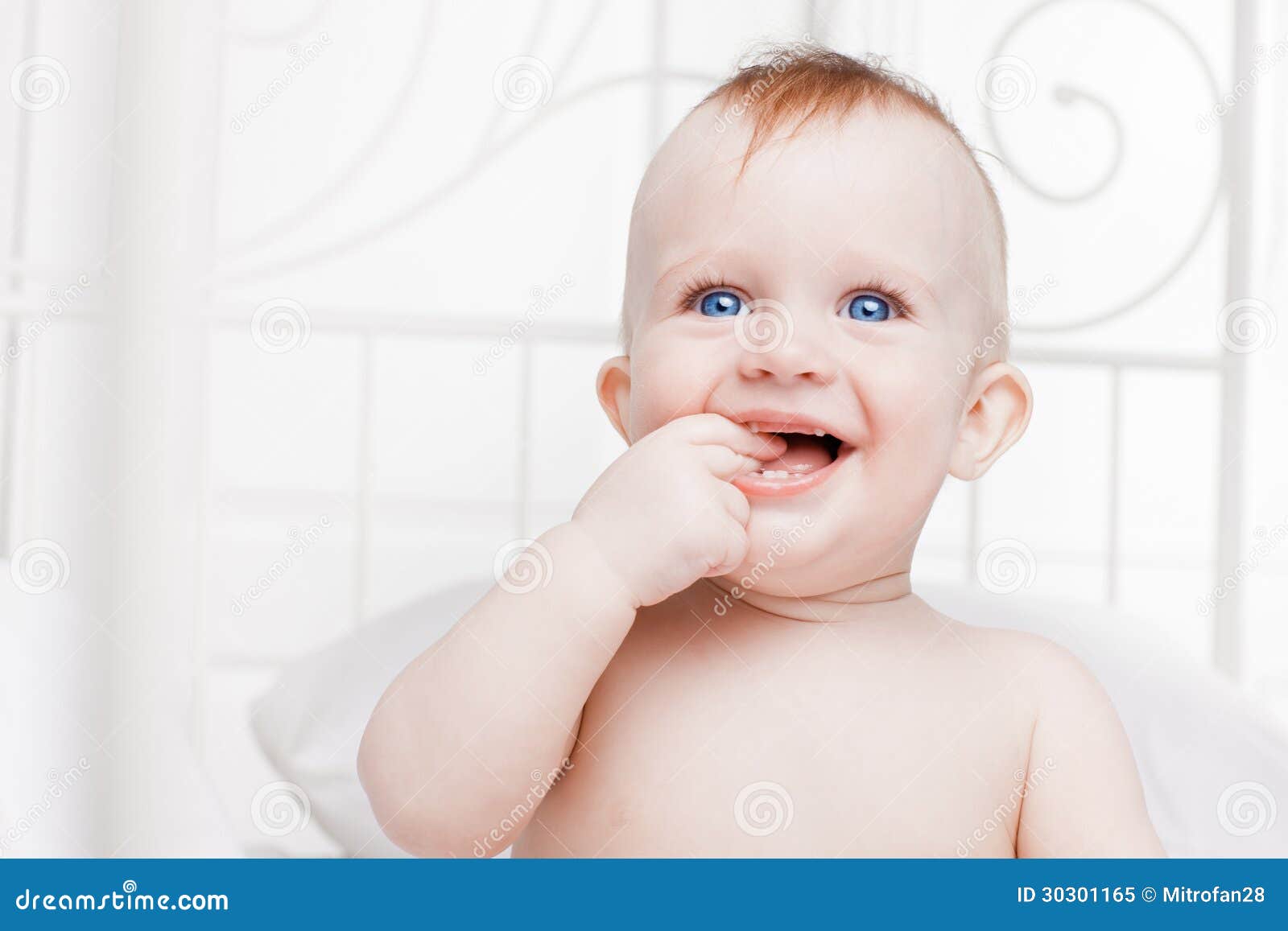 Beautiful Smiling Cute Baby Stock Image - Image of baby, childhood ...