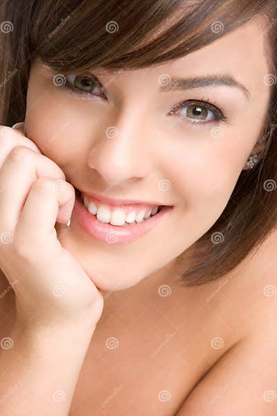 Beautiful Smiling Face stock image. Image of hand, happy - 5489373