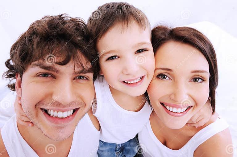 Beautiful Smiling Faces of People Stock Photo - Image of male, cuddling ...
