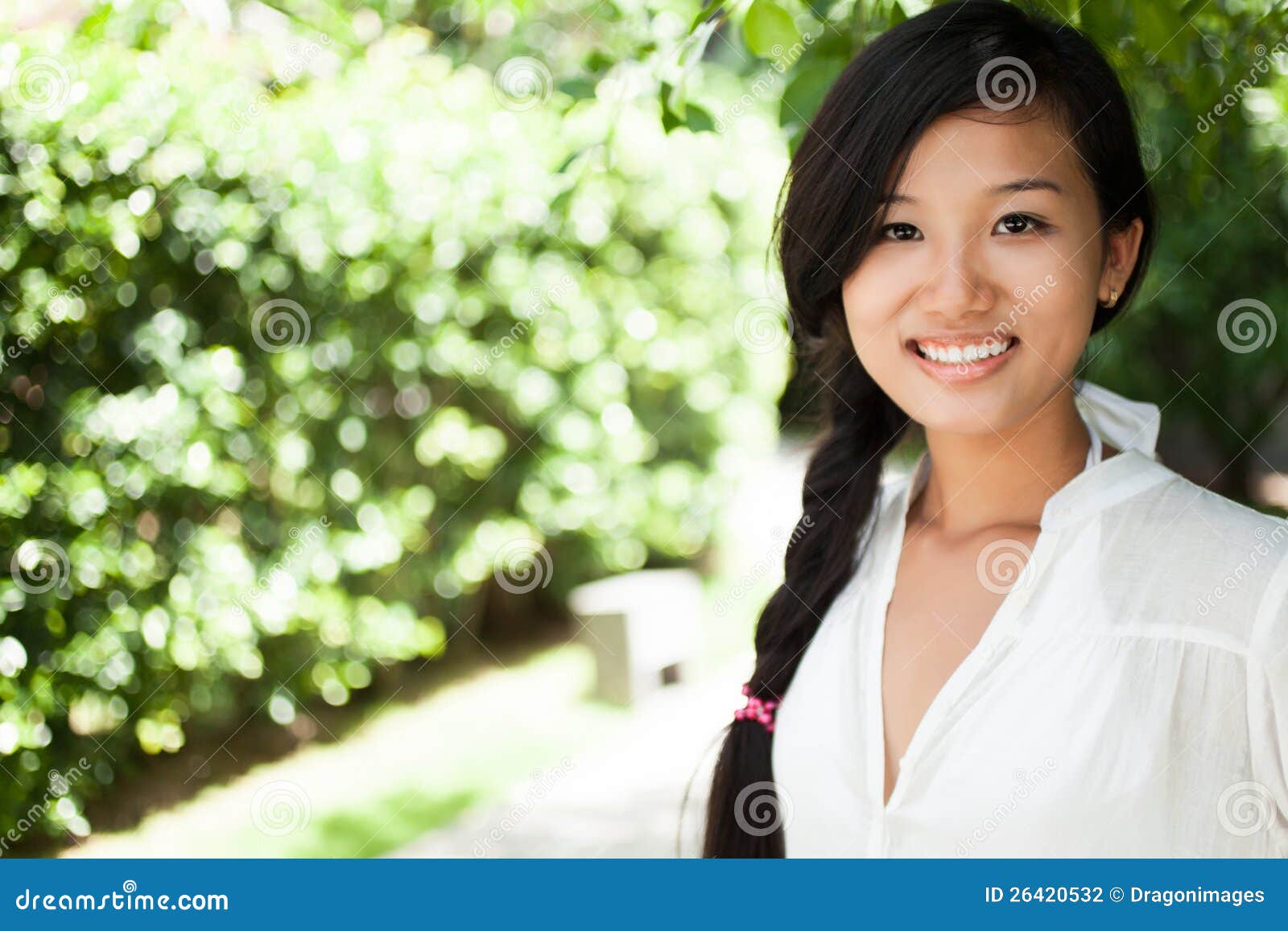 Beautiful smiling girl stock photo. Image of pretty, brunette - 26420532