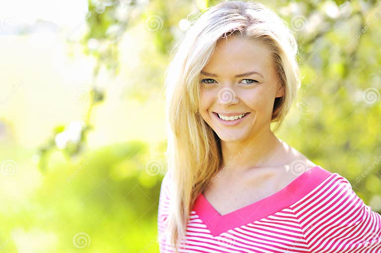 Beautiful smiling lady stock photo. Image of attractive - 27174028