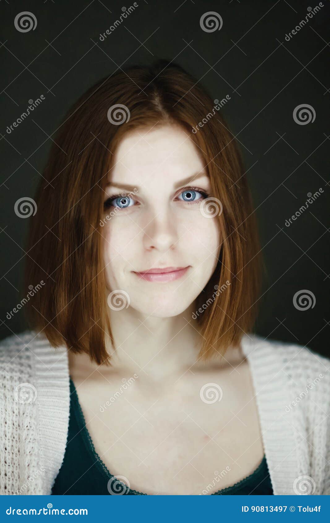 Beautiful Smiling Redhed Woman Stock Image - Image of beauty, glamour ...