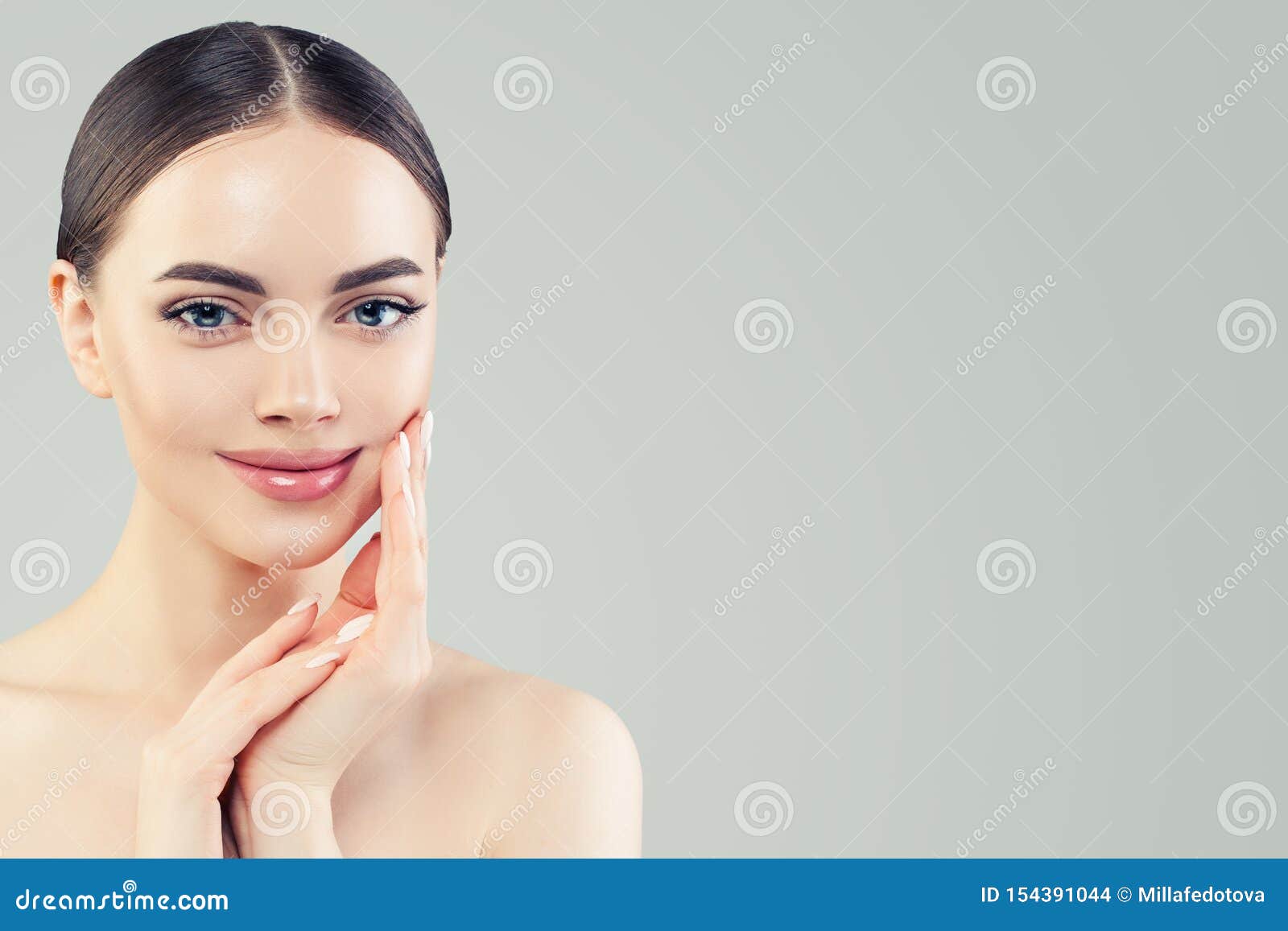 Beautiful Smiling Spa Woman With Clear Skin Skincare And Facial