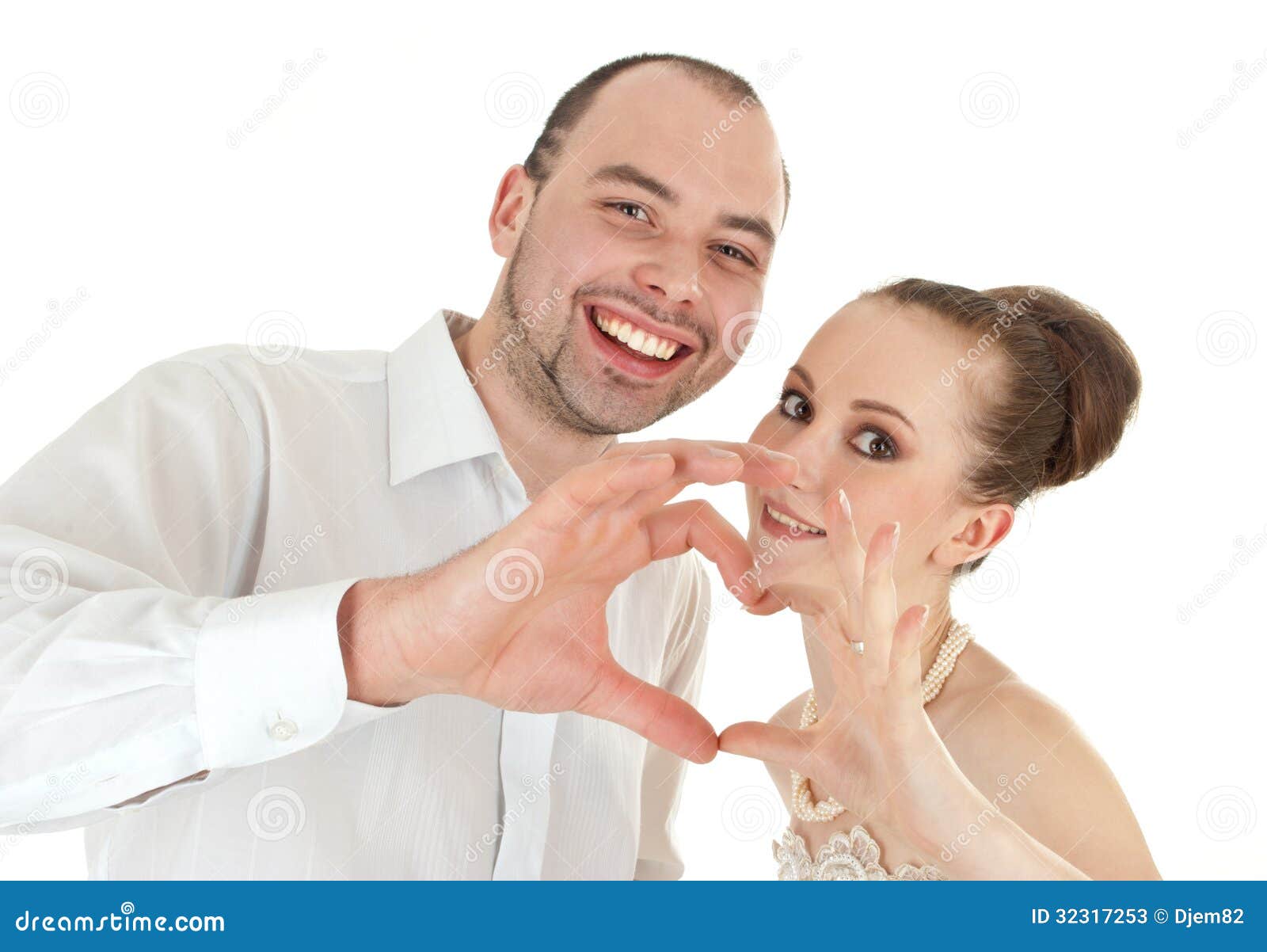 Beautiful Smiling Wedding Couple Stock Image - Image of face, teeth ...