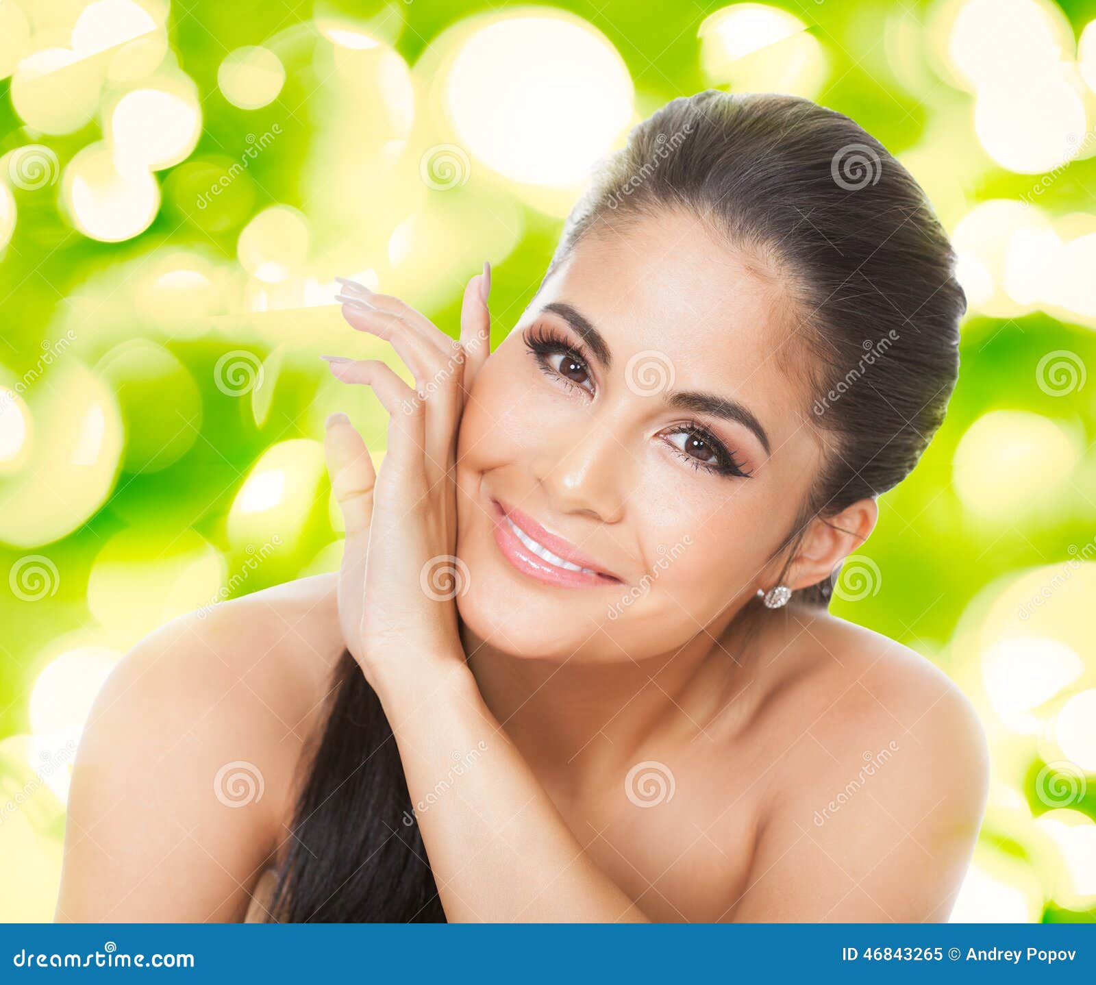 Beautiful smiling woman stock image. Image of expression - 46843265