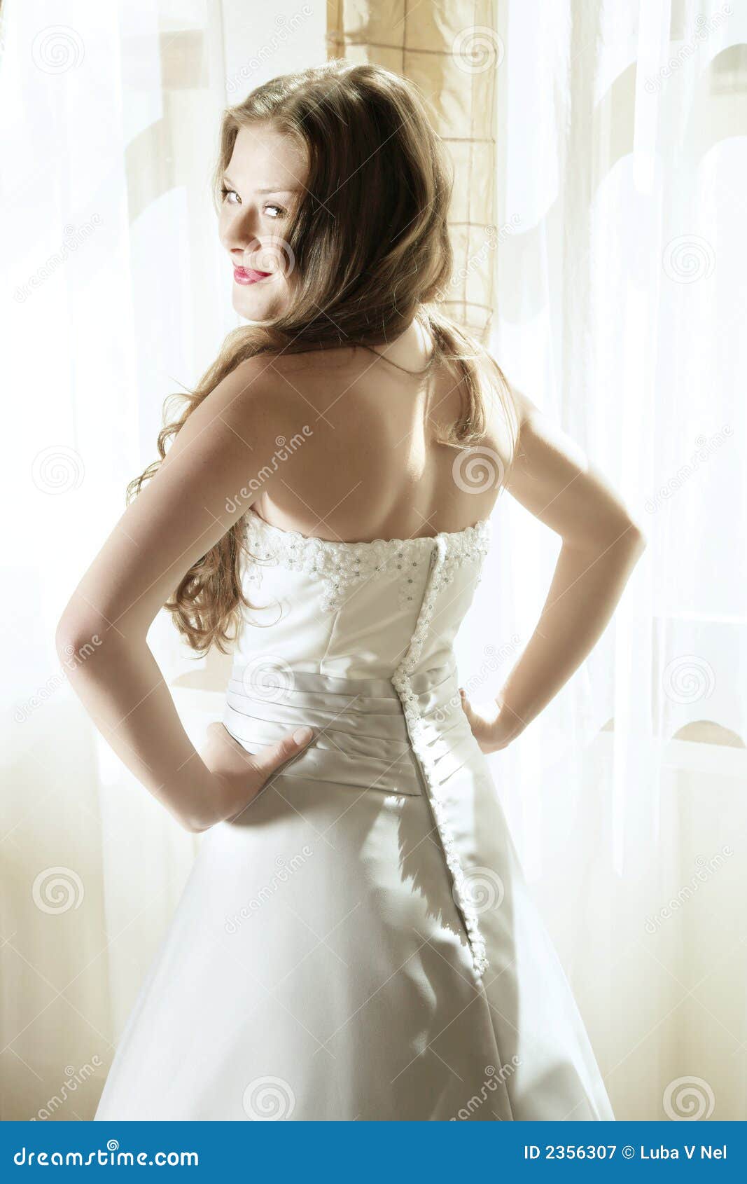 Beautiful Smiling Young Bride Stock Image - Image of happy, hair: 2356307