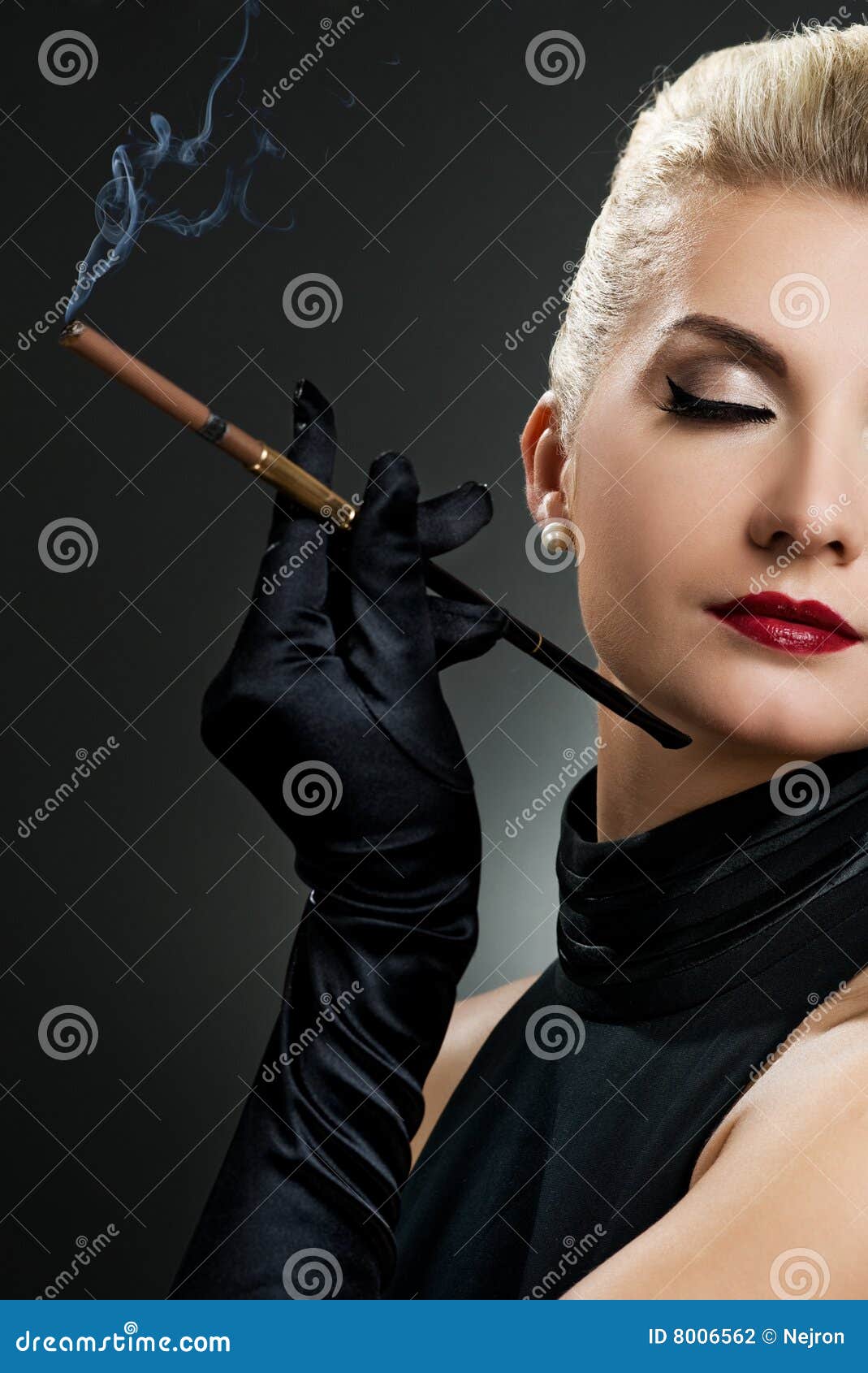 Beautiful smoking woman stock photo. Image of beauty, attractive - 8006562