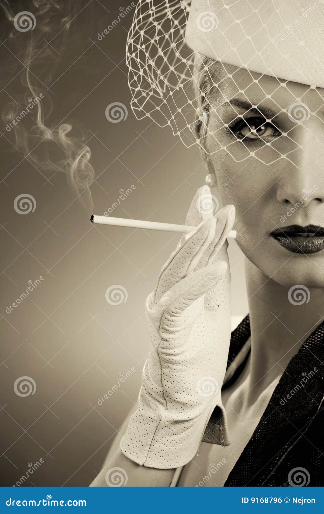 Beautiful smoking woman stock photo. Image of caucasian - 9168796