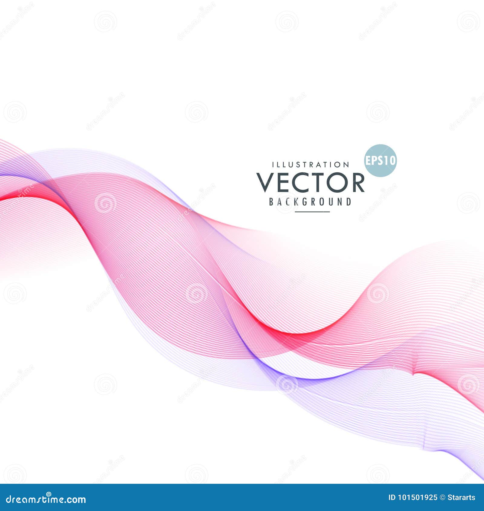 Beautiful Smooth Pink Wave Flowing on White Background Stock Vector ...