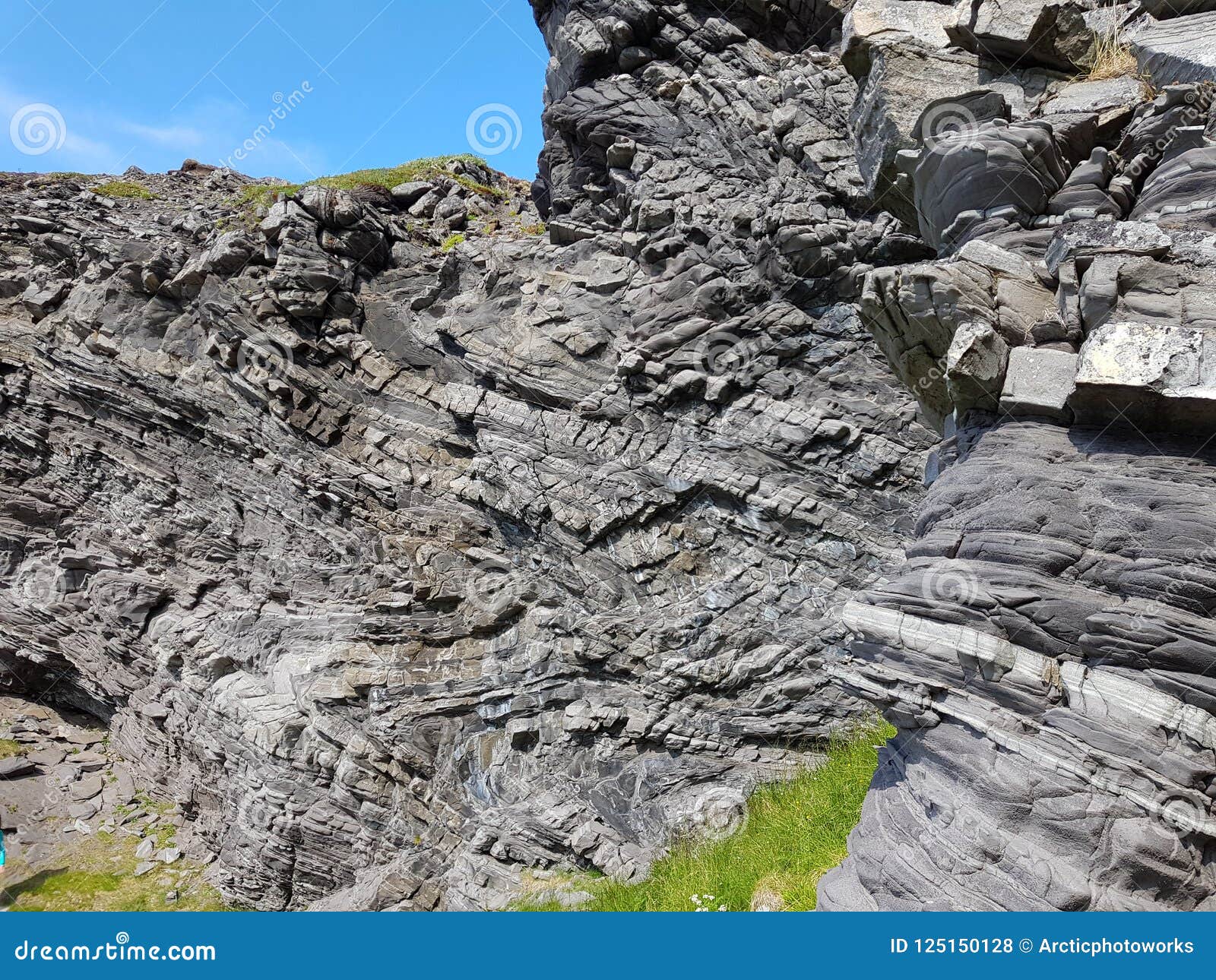 Beautiful smooth rock side stock photo. Image of calm - 125150128