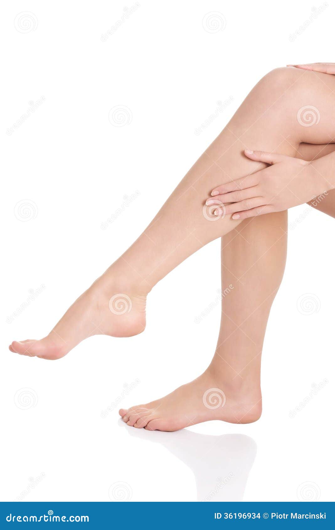 Beautiful Smooth and Shaved Legs. Stock Photo - Image of body, injury ...