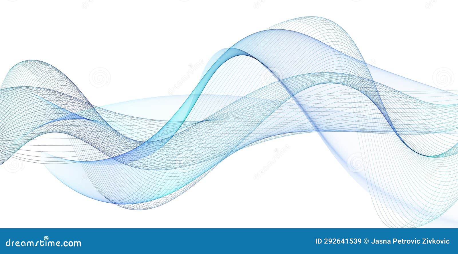 Smooth Wavy Blue Lines in the Form of Abstract Waves Stock Illustration ...