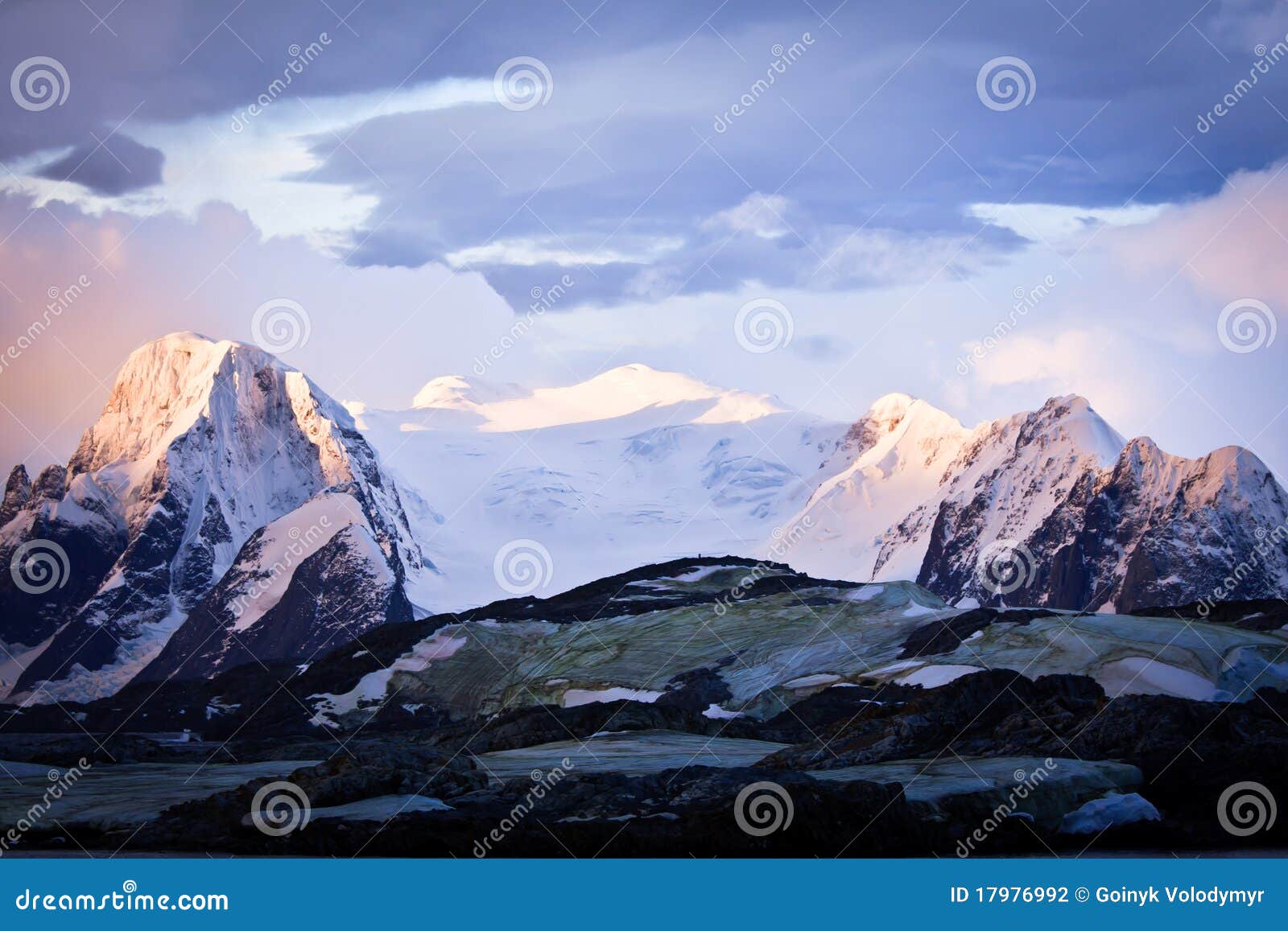 Beautiful Snow-capped Mountains Stock Photo - Image of landscape ...