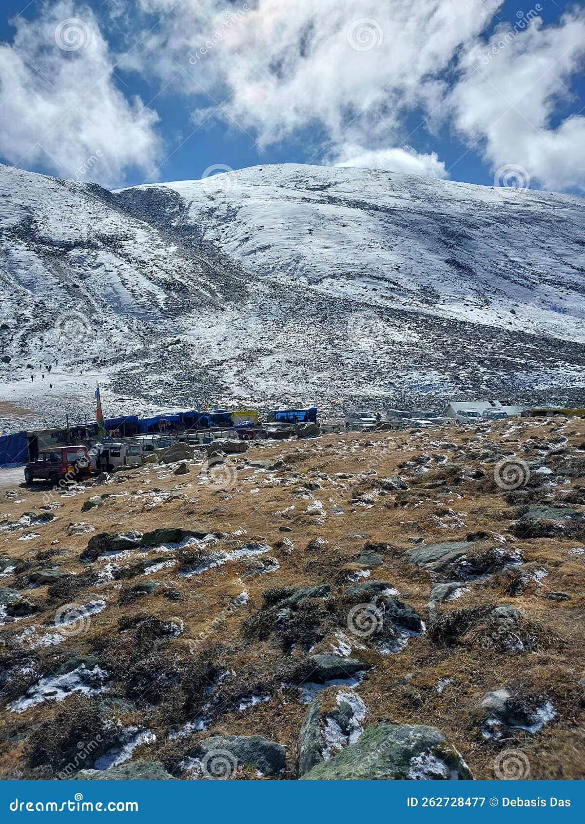 A Beautiful Snow Covers Peaks and Landscape Nice Panoramic Scene of ...