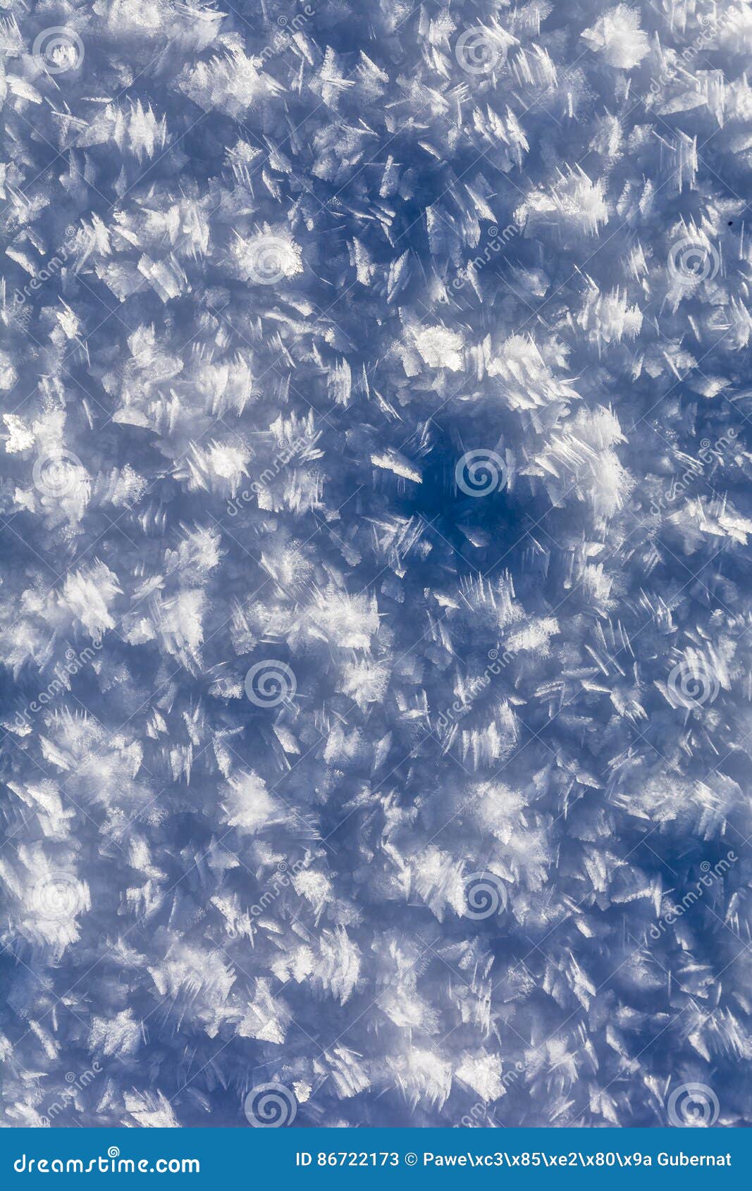 Beautiful Snow Crystals Close-up. Stock Image - Image of natural ...