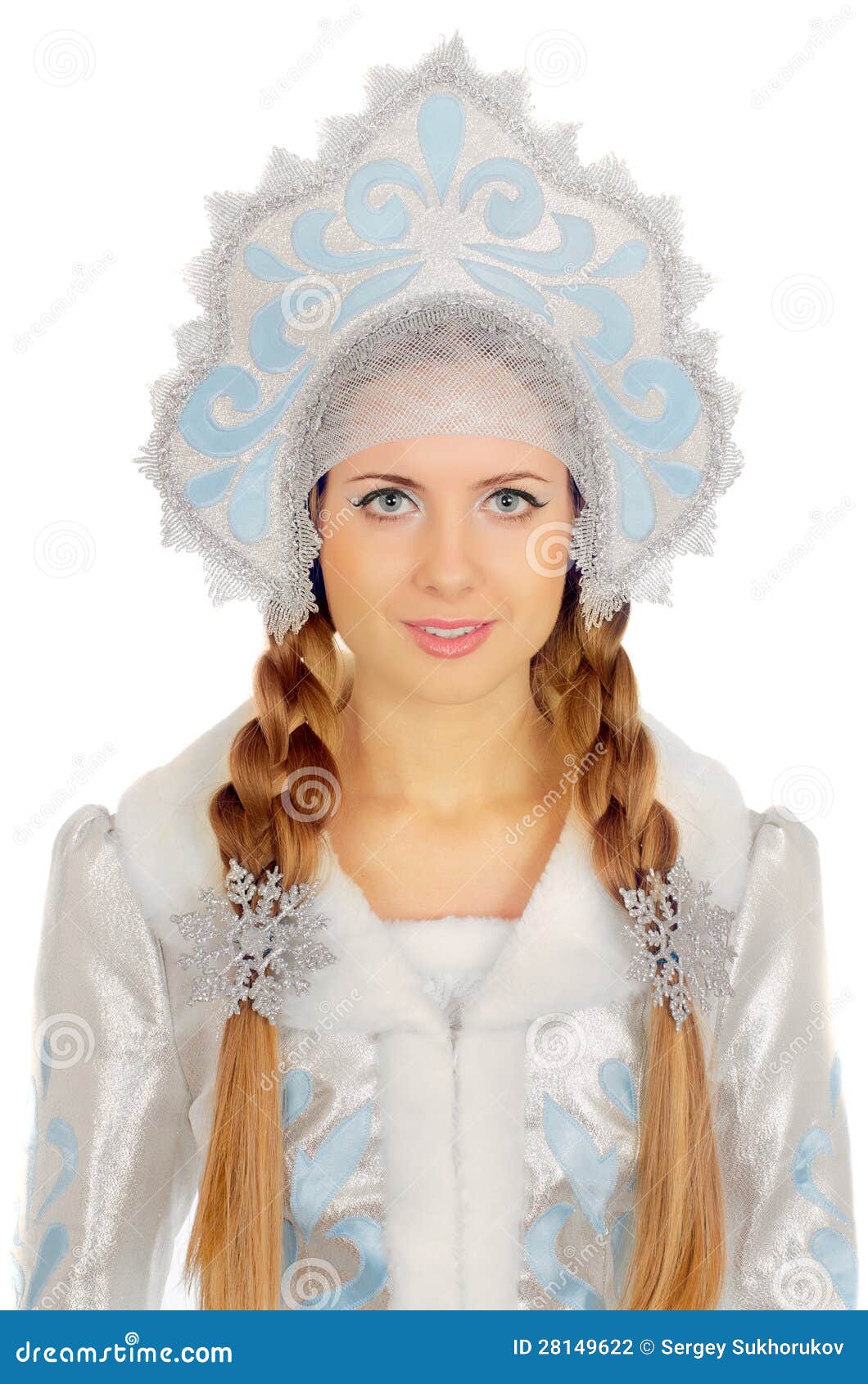 Beautiful Snow Maiden stock photo. Image of beautiful - 28149622