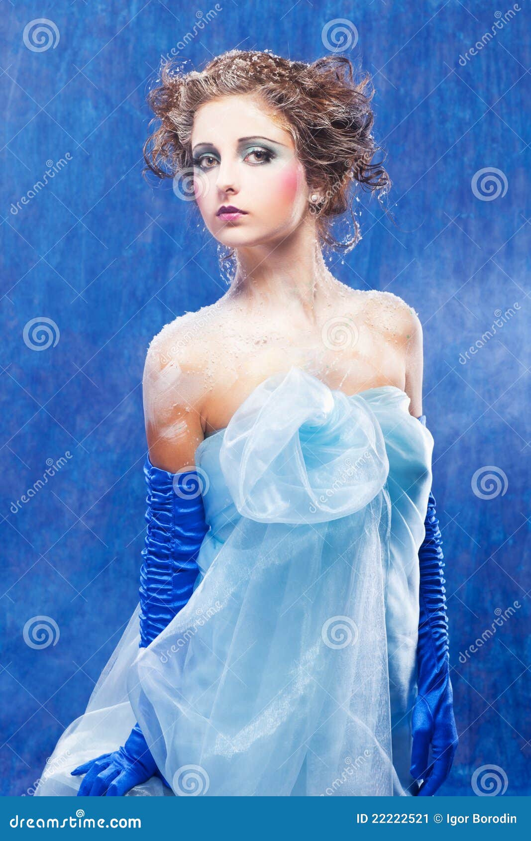 Beautiful snow queen stock image. Image of blue, european - 22222521