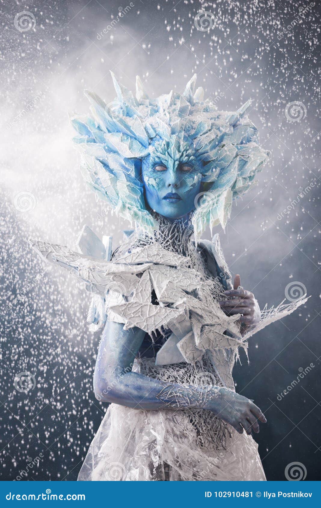 Beautiful Snow Queen stock image. Image of elegance - 102910481