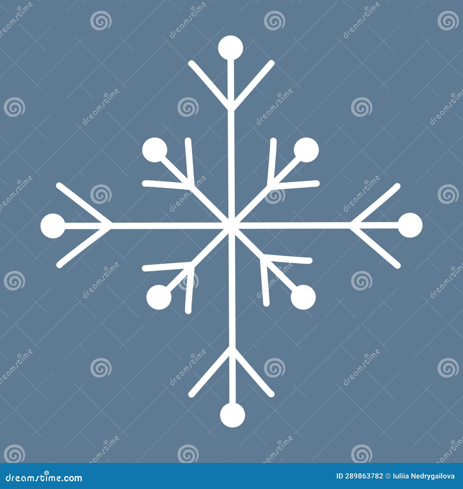 Beautiful Snowflake, Winter Design Element, Flat Vector Stock Vector ...