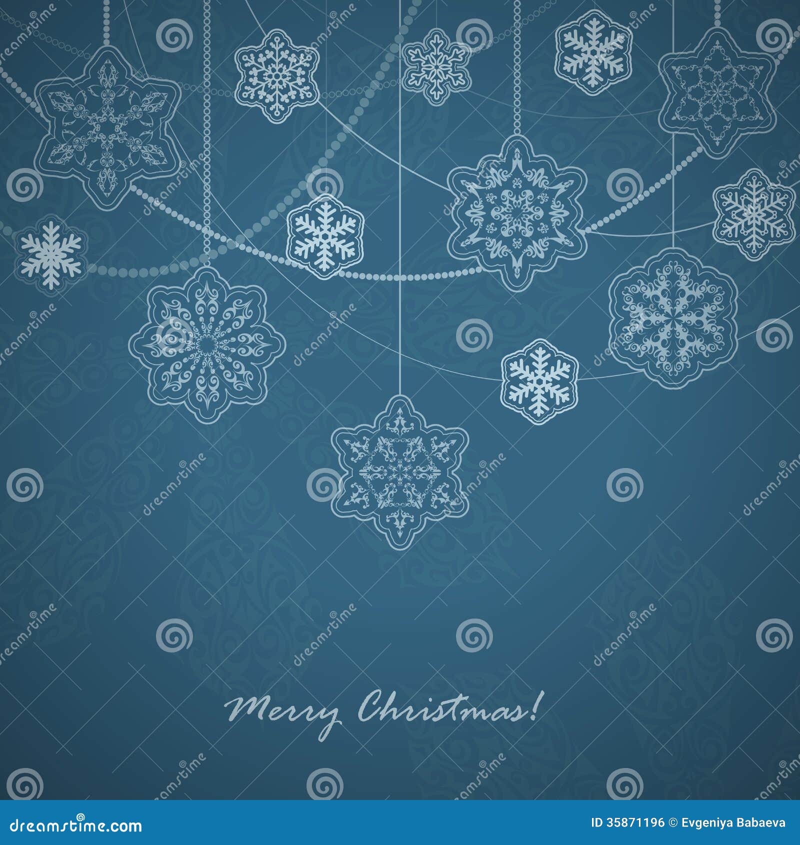 Beautiful Snowflakes card. stock vector. Illustration of texture - 35871196