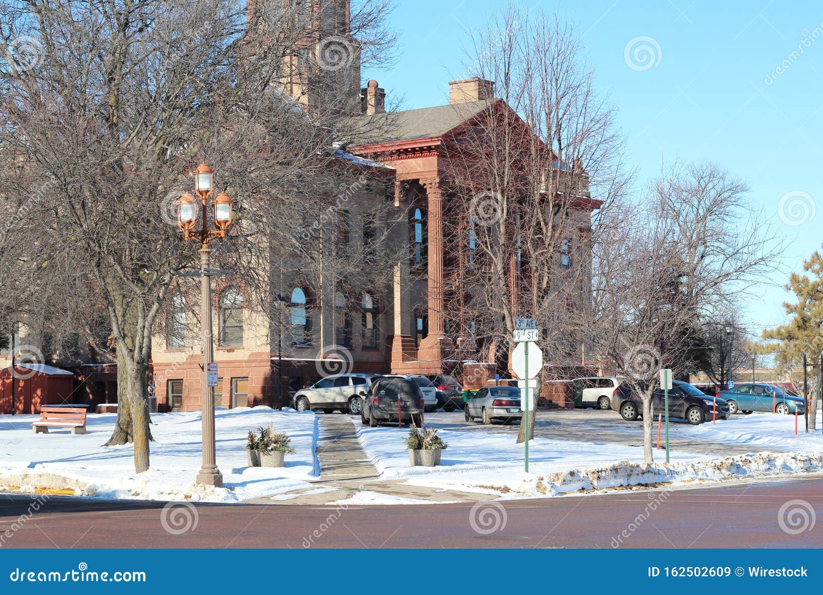 Beautiful Snowy View of Windom, Minnesota Stock Image - Image of ...