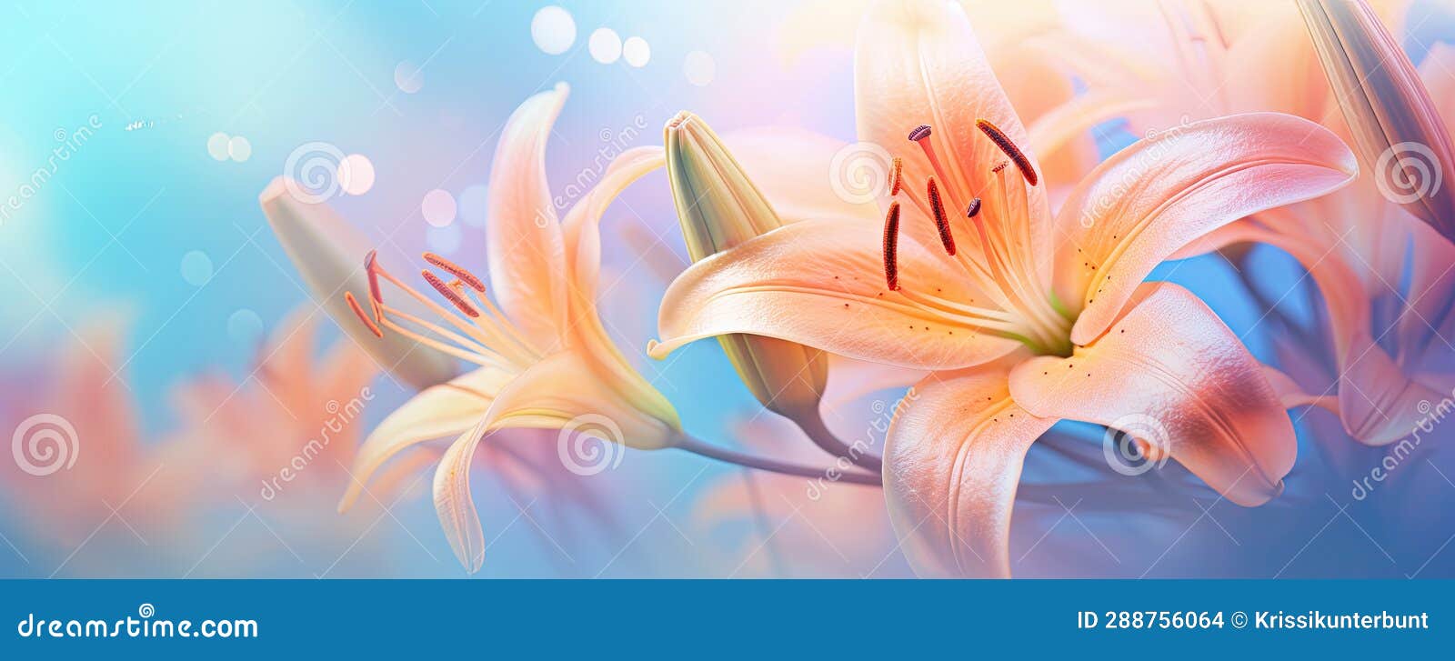 Beautiful Soft Abstract Lilly Flower Background Stock Illustration ...