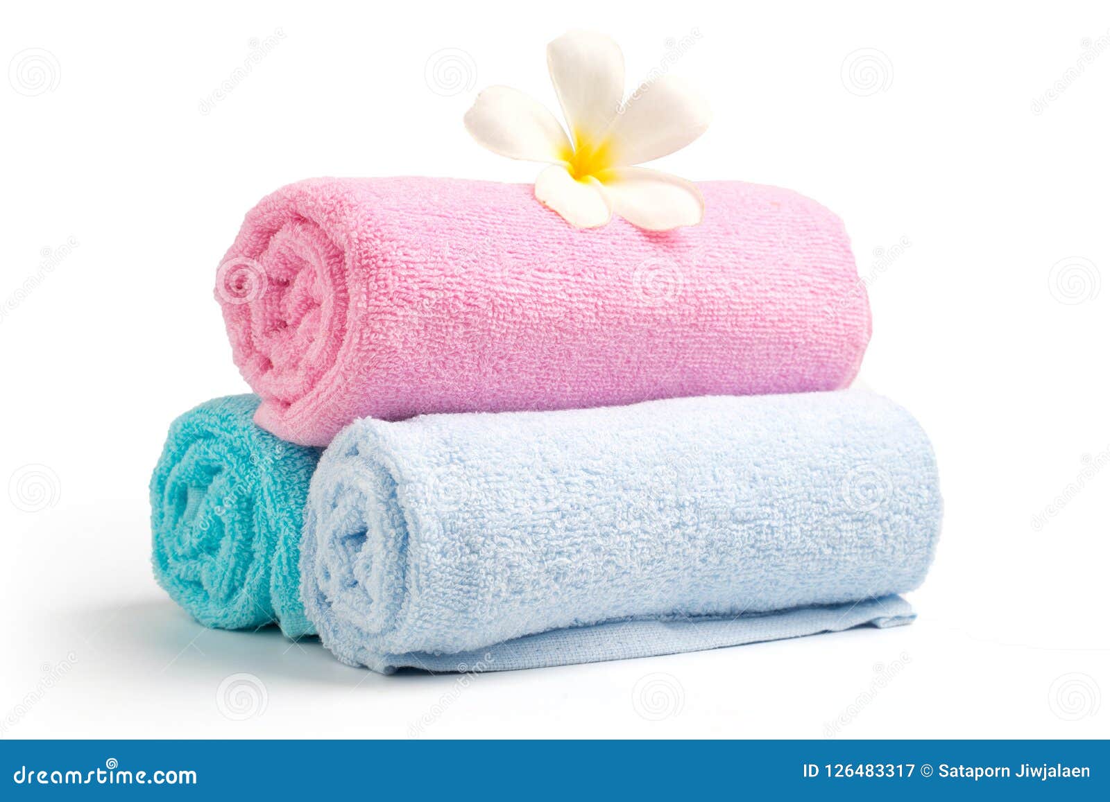 Beautiful Spa Treatment Set Isolate on White Stock Image - Image of ...