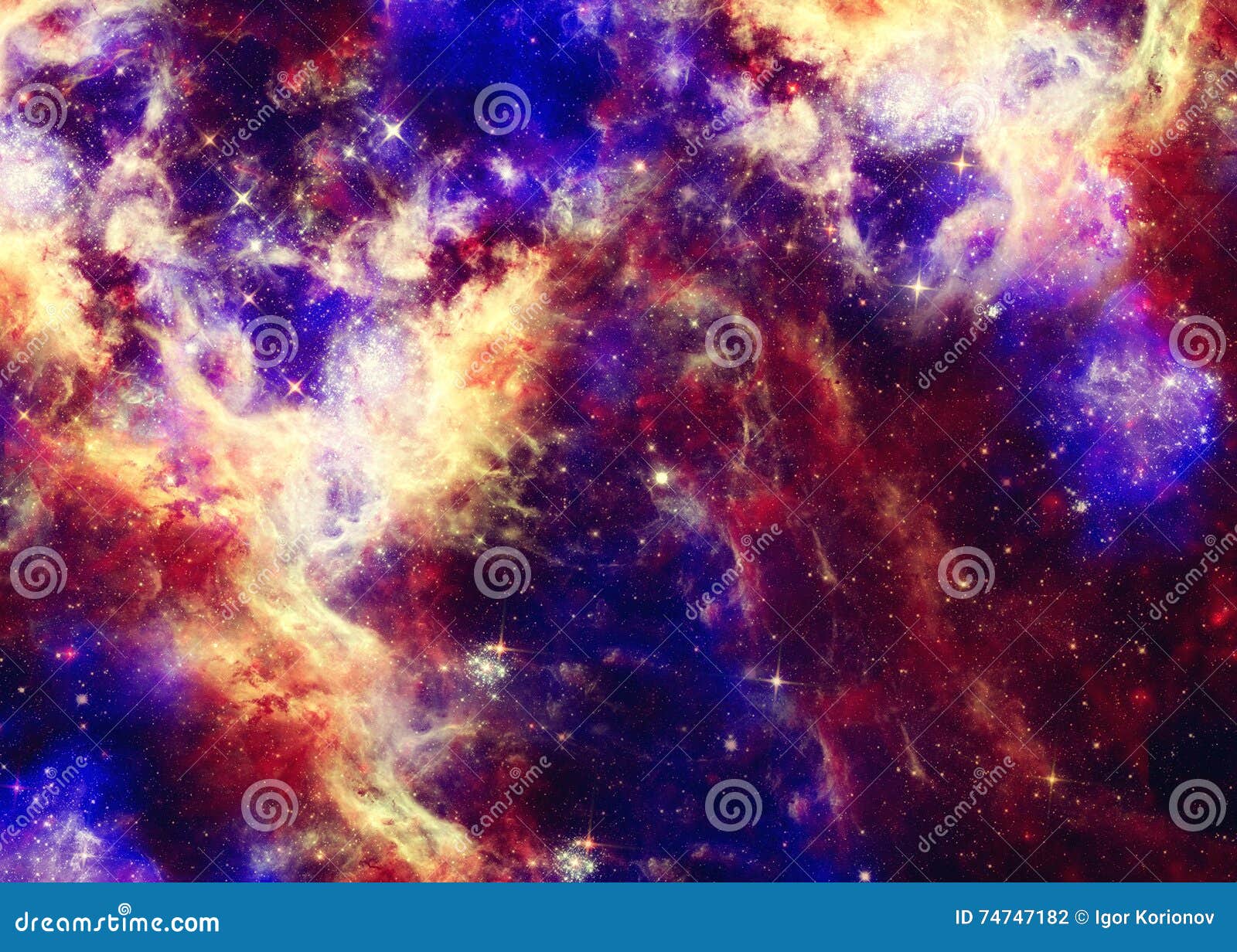 Beautiful space nebula stock illustration. Illustration of dark - 74747182