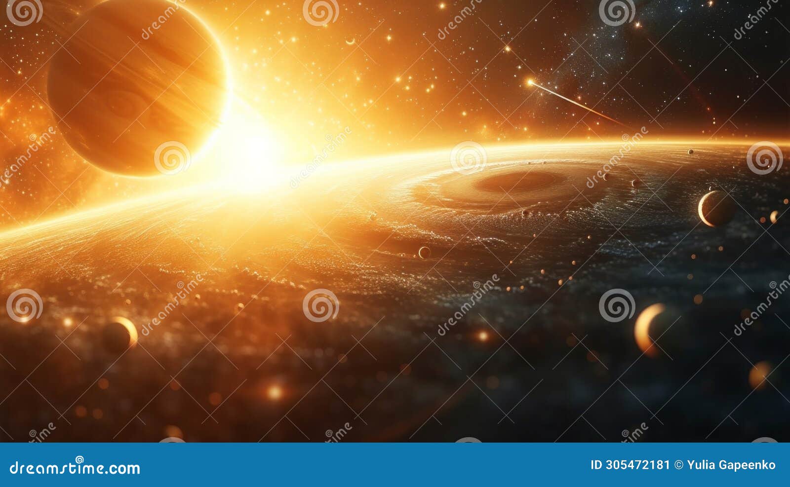 Beautiful Space Photography with Planets of the Solar System Stock ...