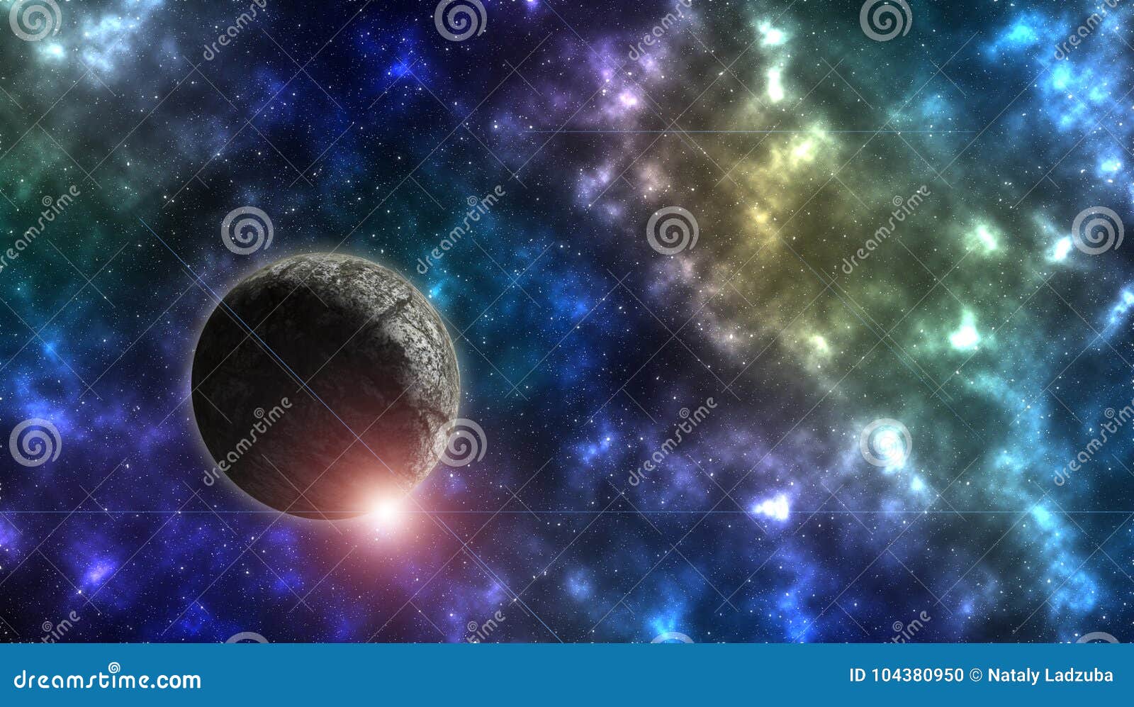 Space planet and stars stock illustration. Illustration of outer ...