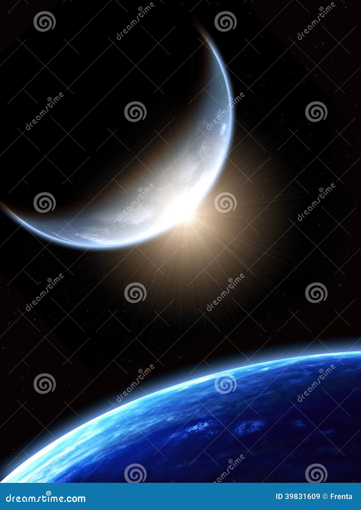 Beautiful space scene stock illustration. Illustration of astronomy ...