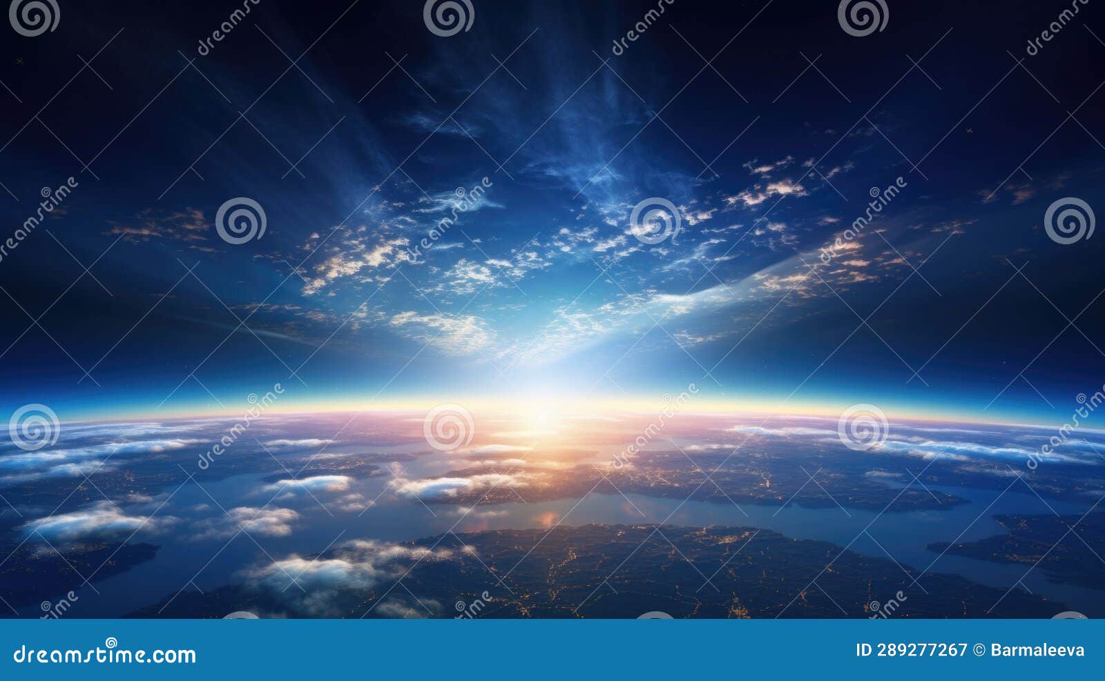 Beautiful Space View of the Earth. Surface of Earth Planet in Deep ...