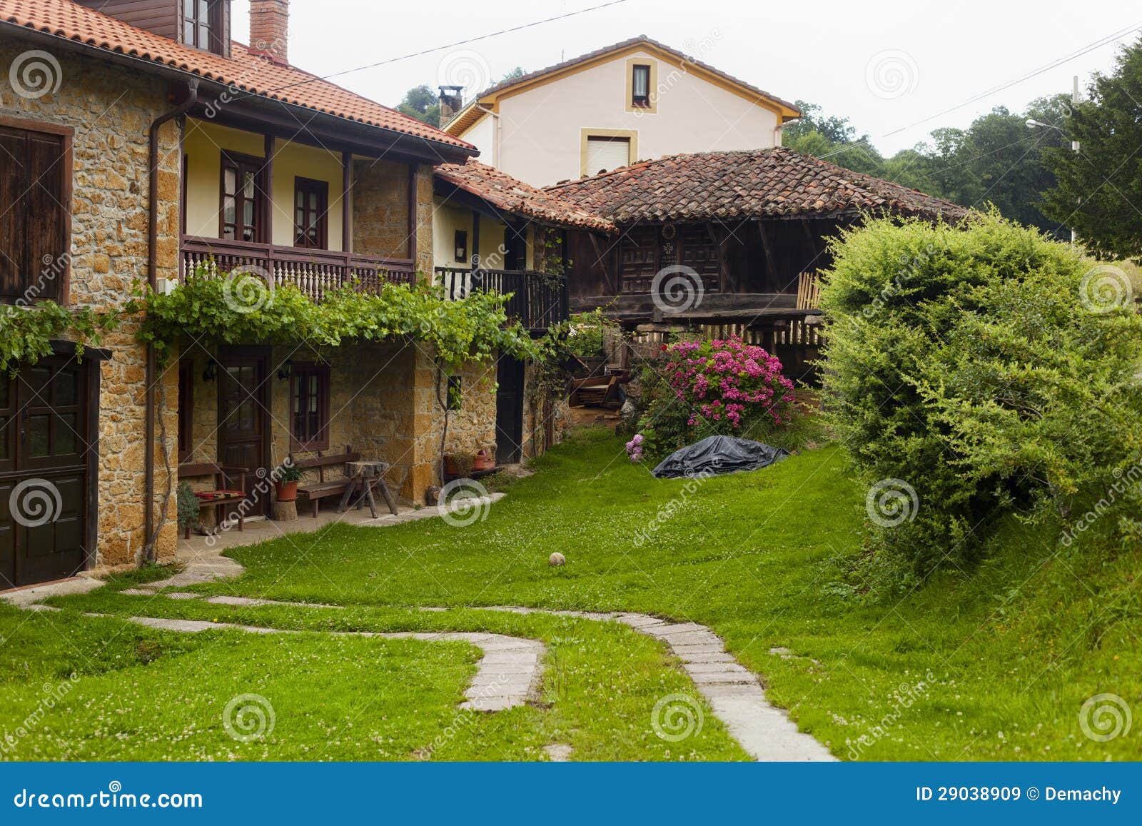 Beautiful Spanish Cottages stock image. Image of life - 29038909