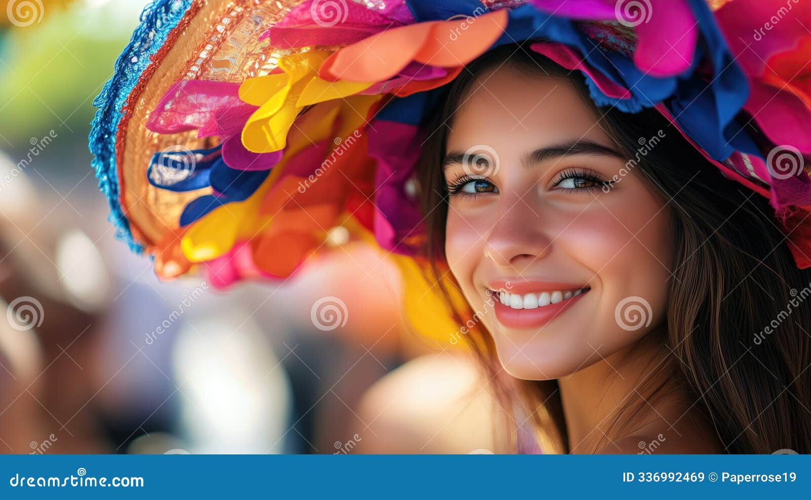 Beautiful Spanish Girl In A Huge Hat At The Festival Stock Image Image Of Holiday Female 4840