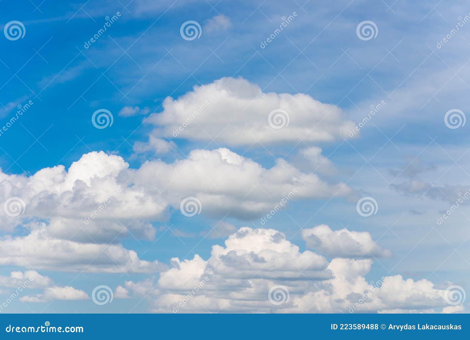 Beautiful Sparse Clouds in the Blue Sky.Cloudscape.Sunny Day. Blue Sky ...